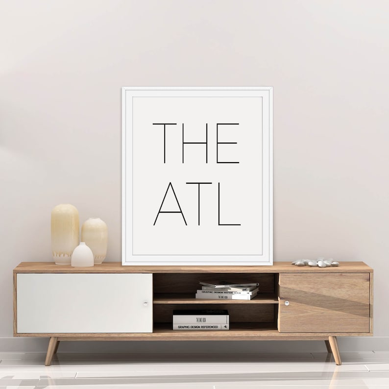 The ATL Atlanta Print PRINTABLE Atlanta Georgia Poster | Etsy