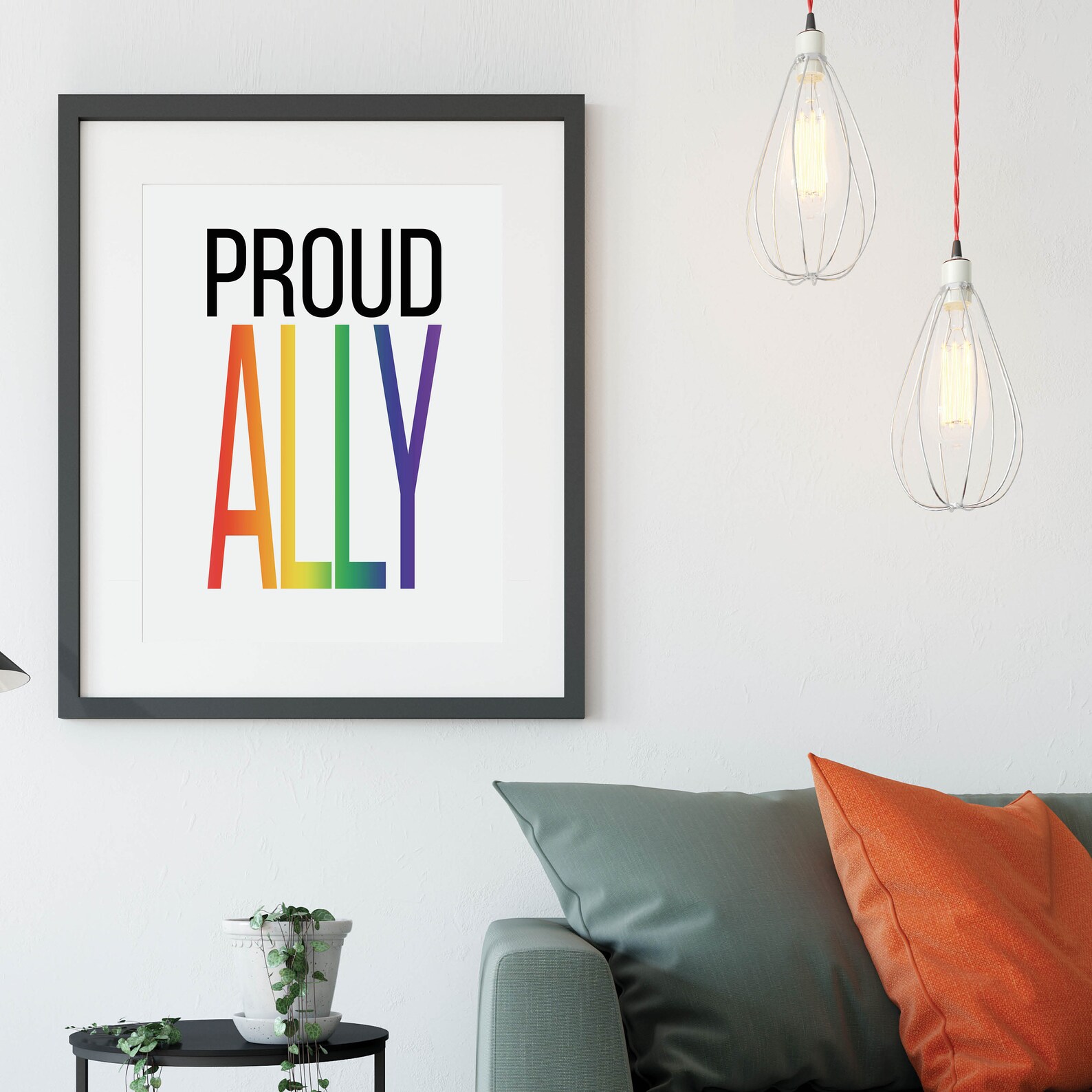 Ally Poster LGBTQ Wall Art Inclusive Poster Allyship Pride | Etsy