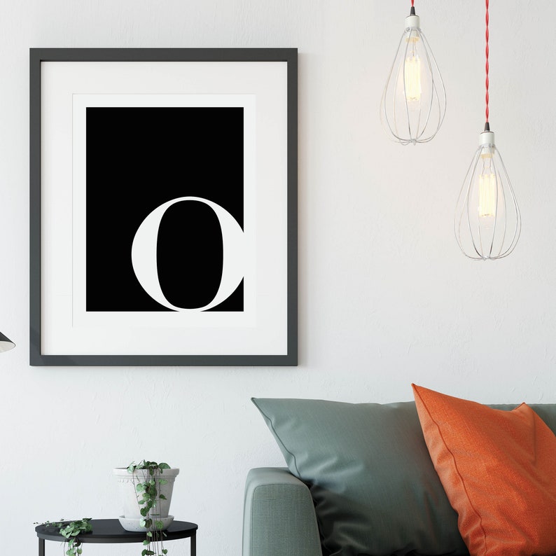 Letter O Poster PRINTABLE Letter O Print Download Initials - Etsy
