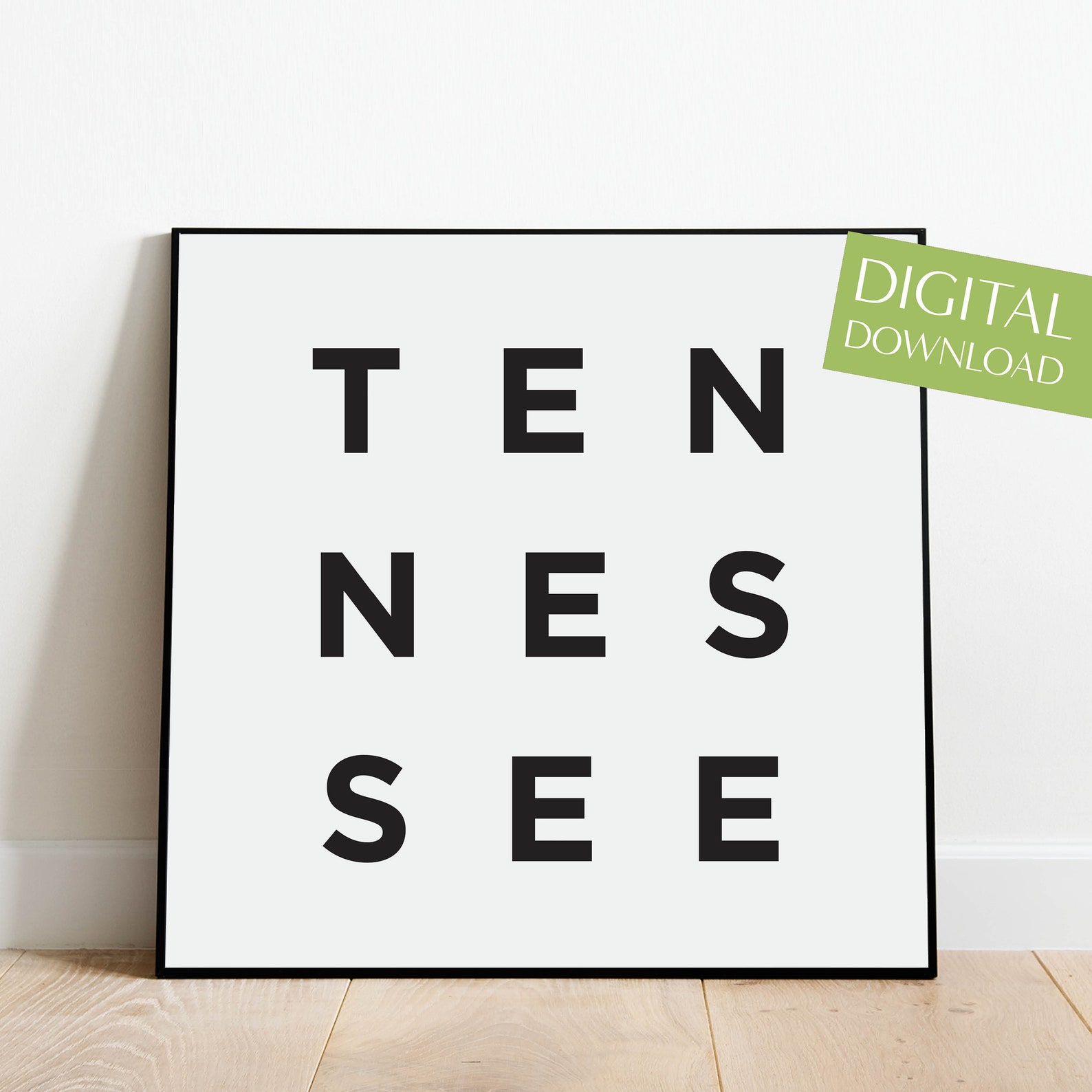 Tennessee Poster PRINTABLE Tennessee Wall Art Black and - Etsy