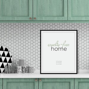 Cruelty-free Home, Vegan Wall Decor, Vegan Print, Vegan Poster, Vegan ...