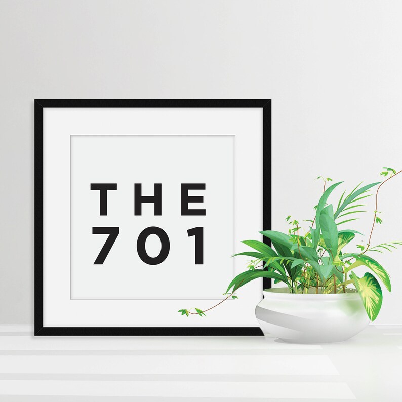 THE 701 North Dakota Area Code Print North Dakota Wall Art | Etsy