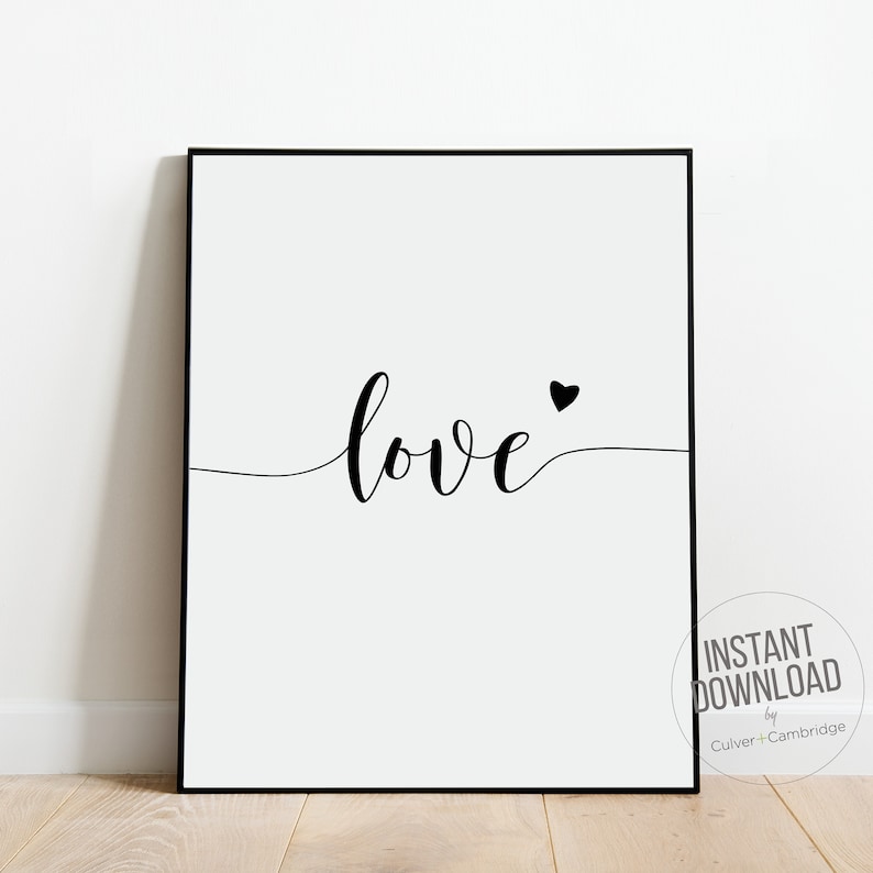 Love Wall Art PRINTABLE Love Print Love Poster Love Wall - Etsy