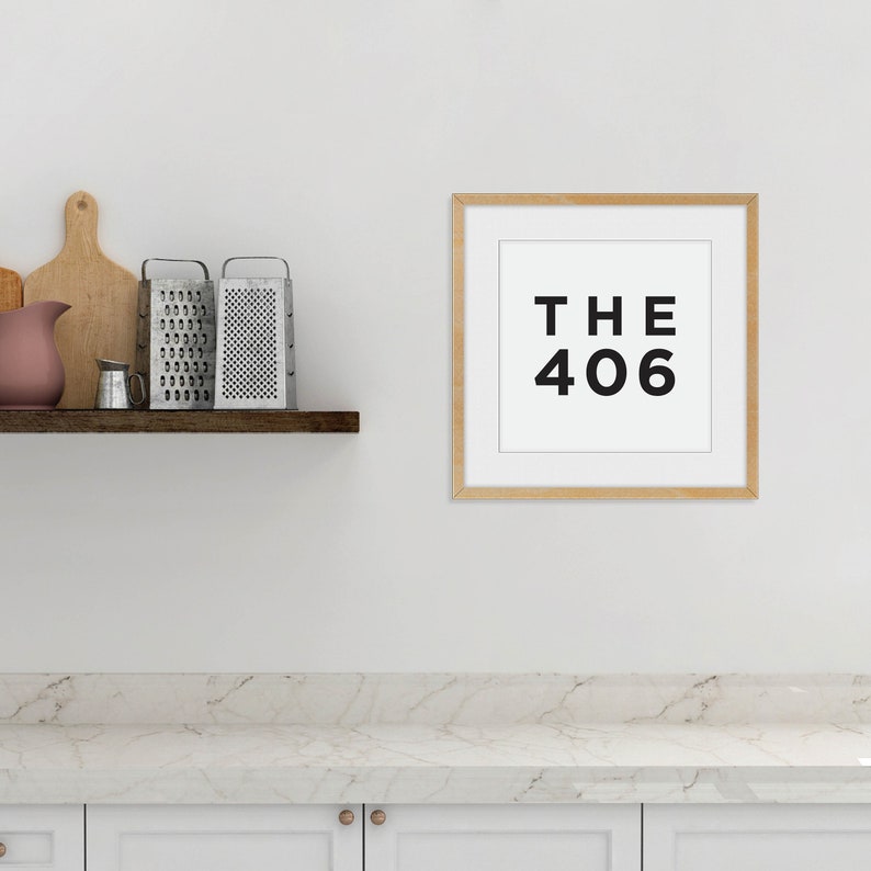 Montana Area Code the 406 Montana Wall Art Montana Poster | Etsy