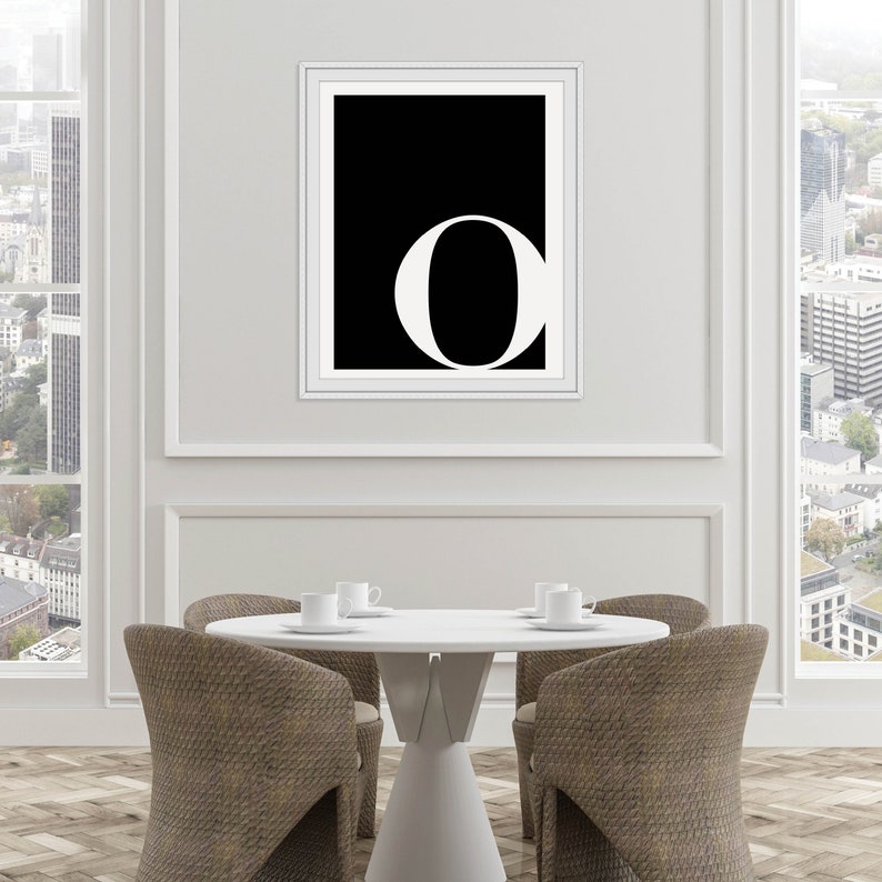Letter O Poster PRINTABLE Letter O Print Download Initials - Etsy