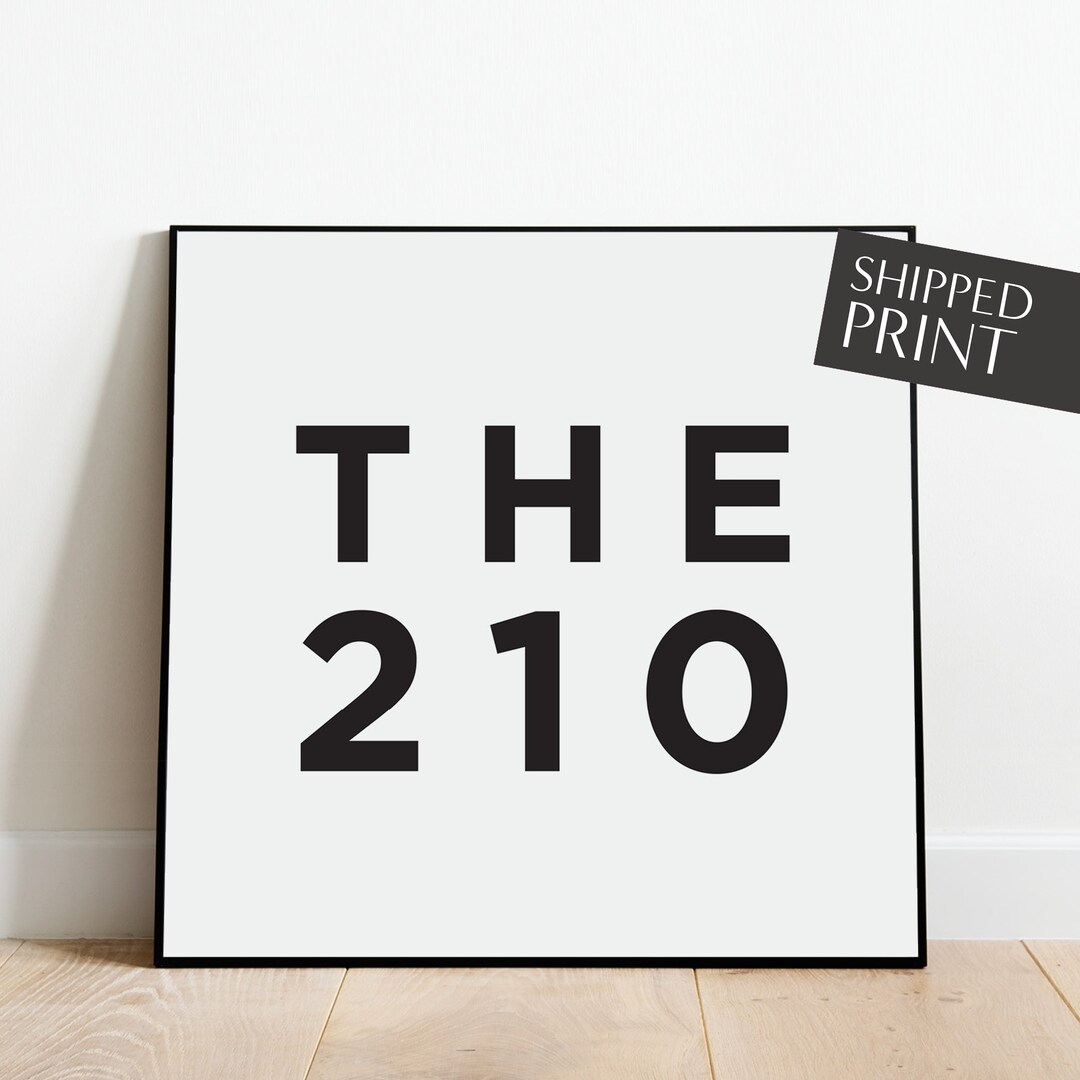 The 210, San Antonio Area Code Poster, Texas Wall Art, San Antonio Wall ...