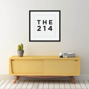 THE 214, Dallas Area Code, Dallas Wall Art, Dallas Texas, Dallas Wall ...
