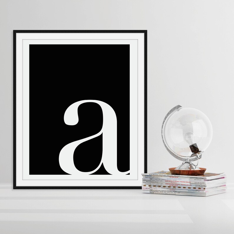 Letter A Wall Art PRINTABLE Digital Download Letter A Print - Etsy