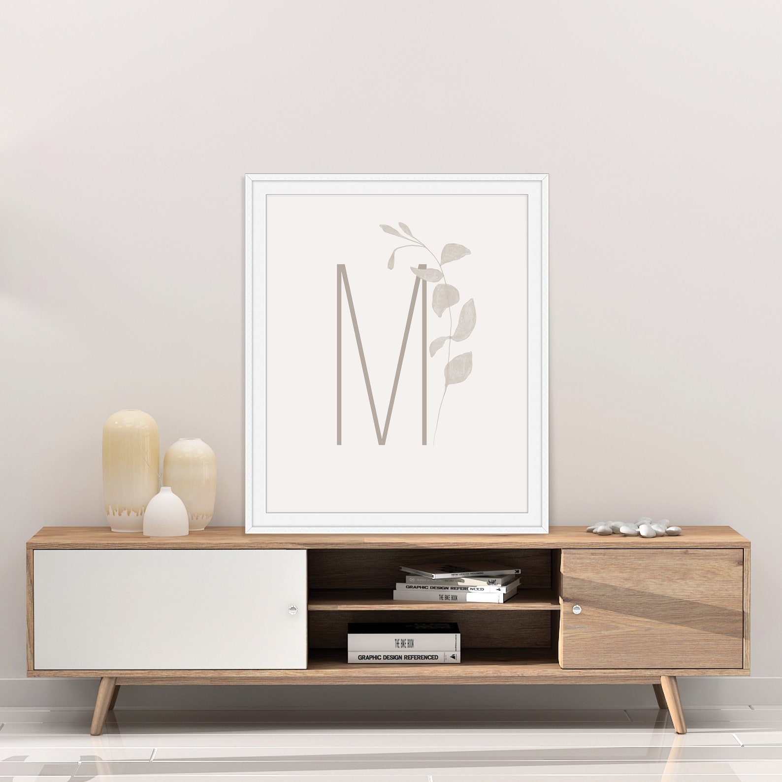 Letter M Poster Unframed Letter M Wall Decor Boho Letter - Etsy