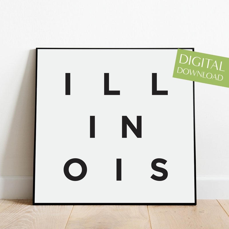 Illinois Poster - Etsy
