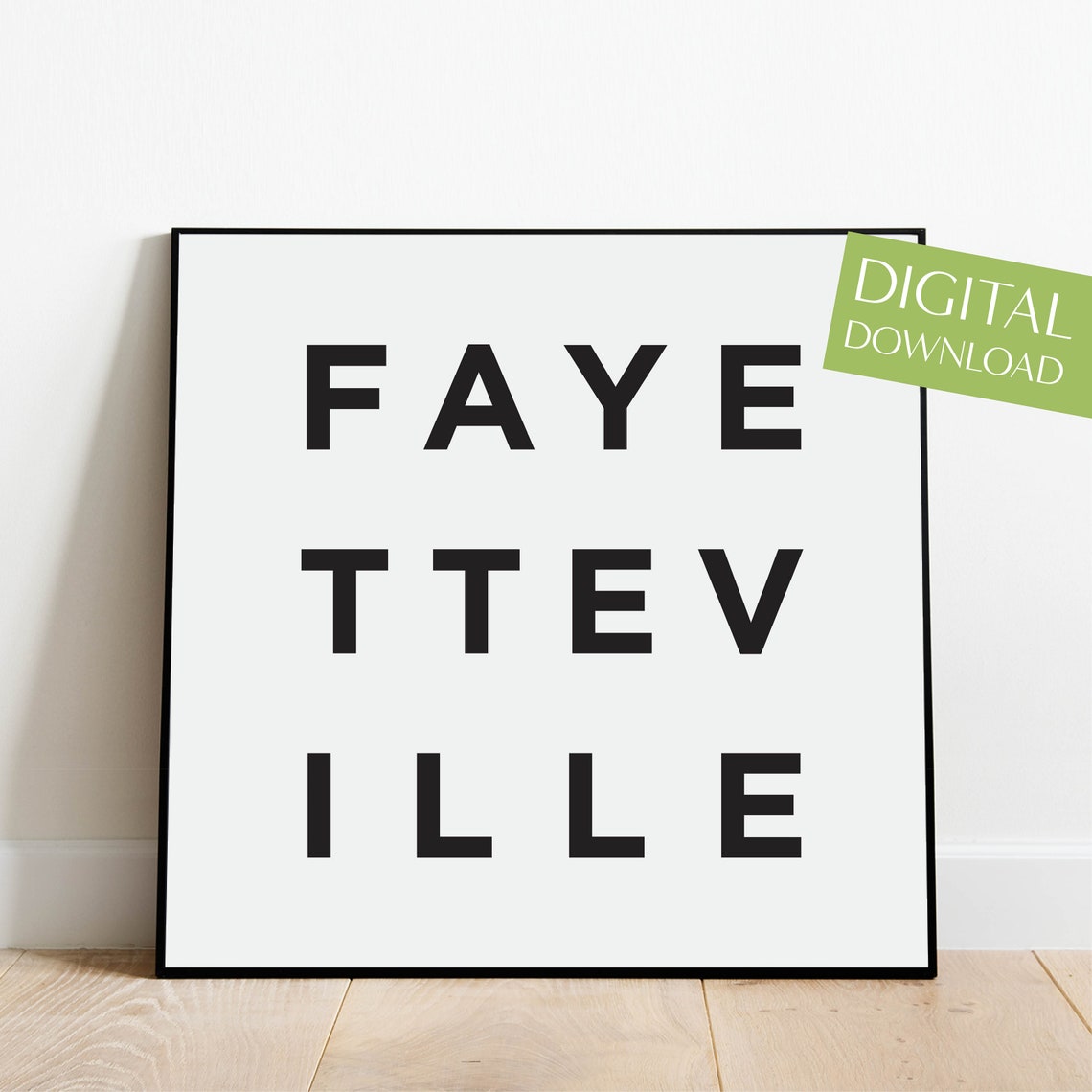 Fayetteville Poster PRINTABLE Fayetteville Wall Art Black - Etsy