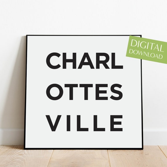 Charlottesville Poster PRINTABLE Charlottesville Wall Art - Etsy
