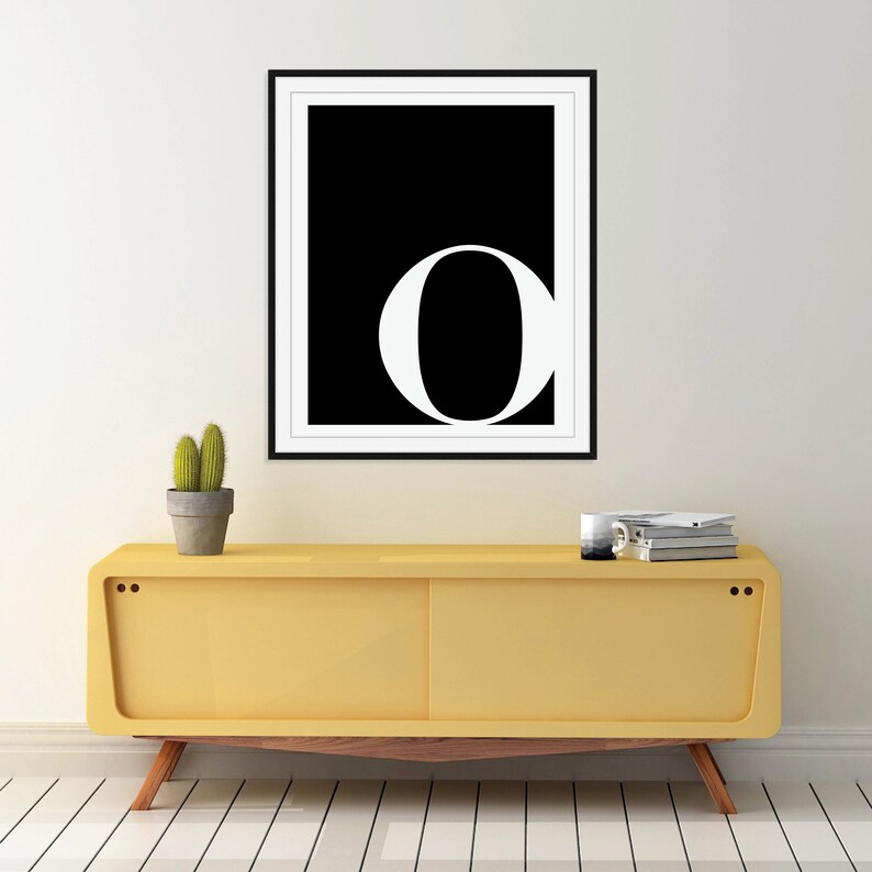 Letter O Poster PRINTABLE Letter O Print Download Initials - Etsy