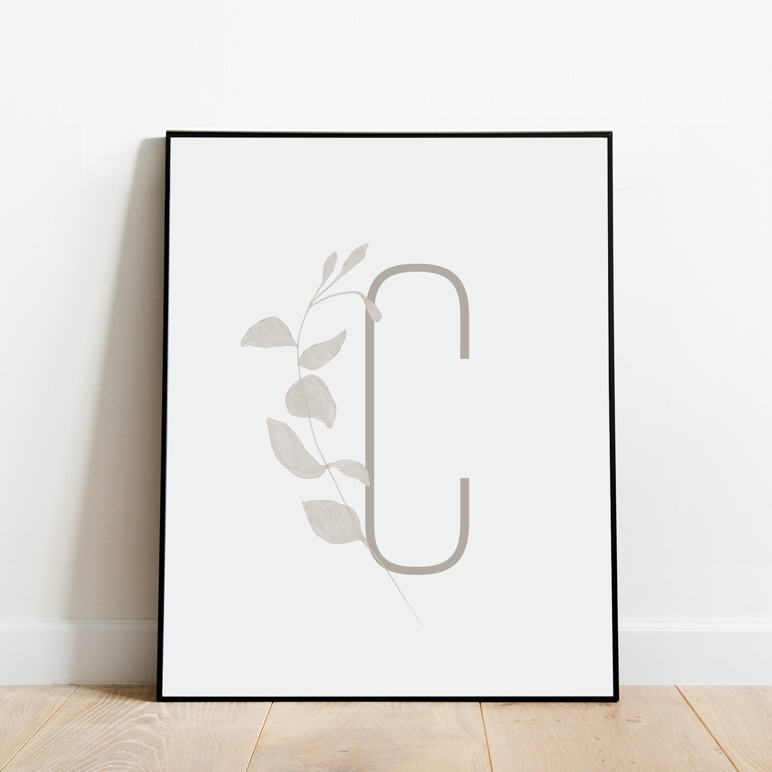 Letter C Poster Unframed Letter C Wall Decor Boho Letter - Etsy