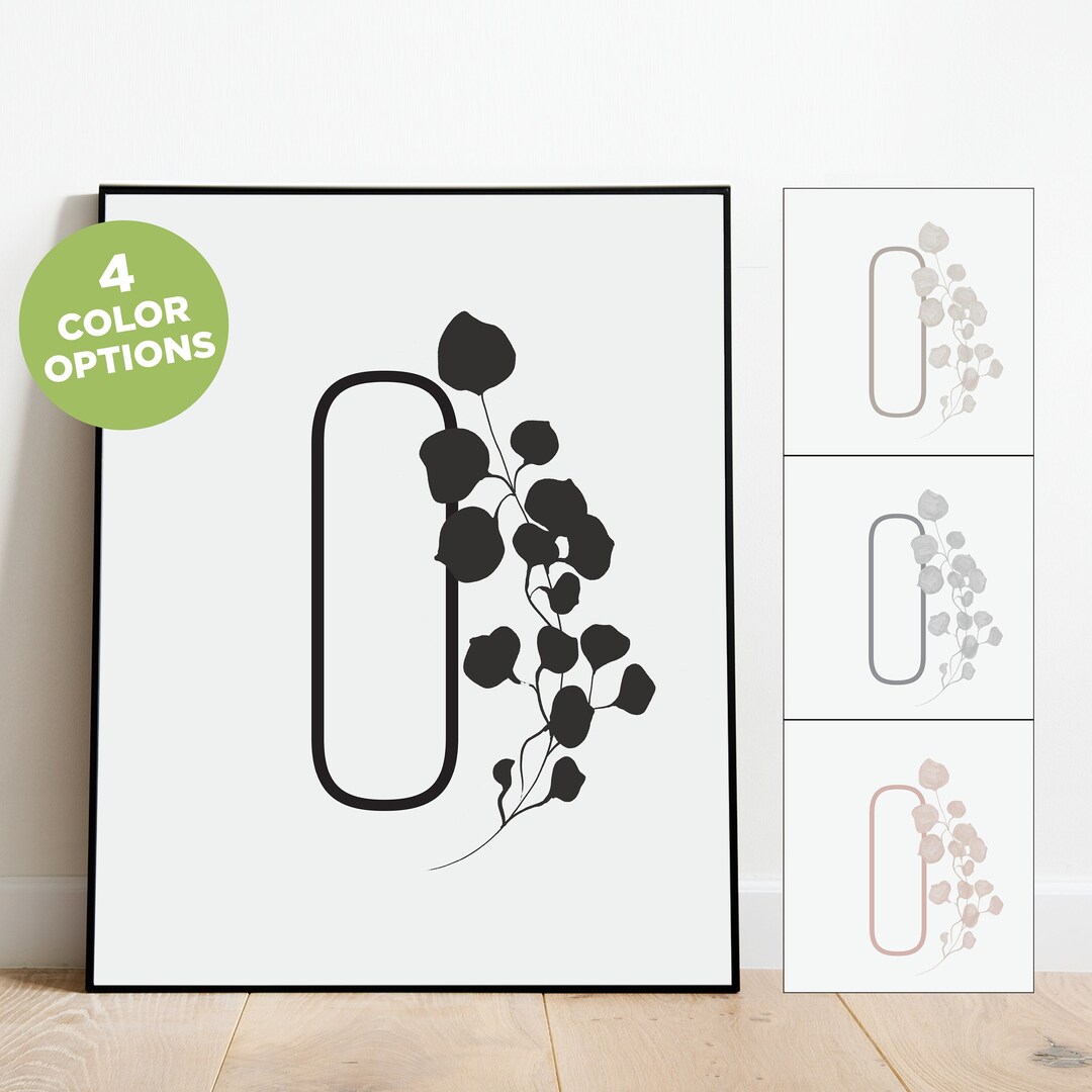 Letter O Poster, Unframed Letter O Wall Decor, Boho Letter Print ...