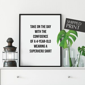 Superhero Poster, Inspirational Wall Art, Motivational Wall Decor ...