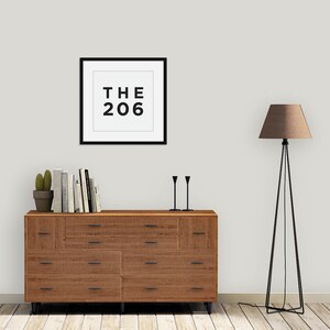 Seattle Art, PRINTABLE Area Code Art, Seattle Gifts, Digital Download ...