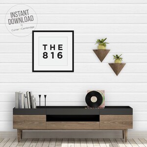 816 Area Code Kansas City Art Kansas City Decor Digital - Etsy