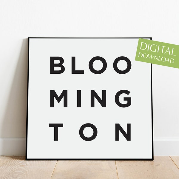 Bloomington Poster - Etsy