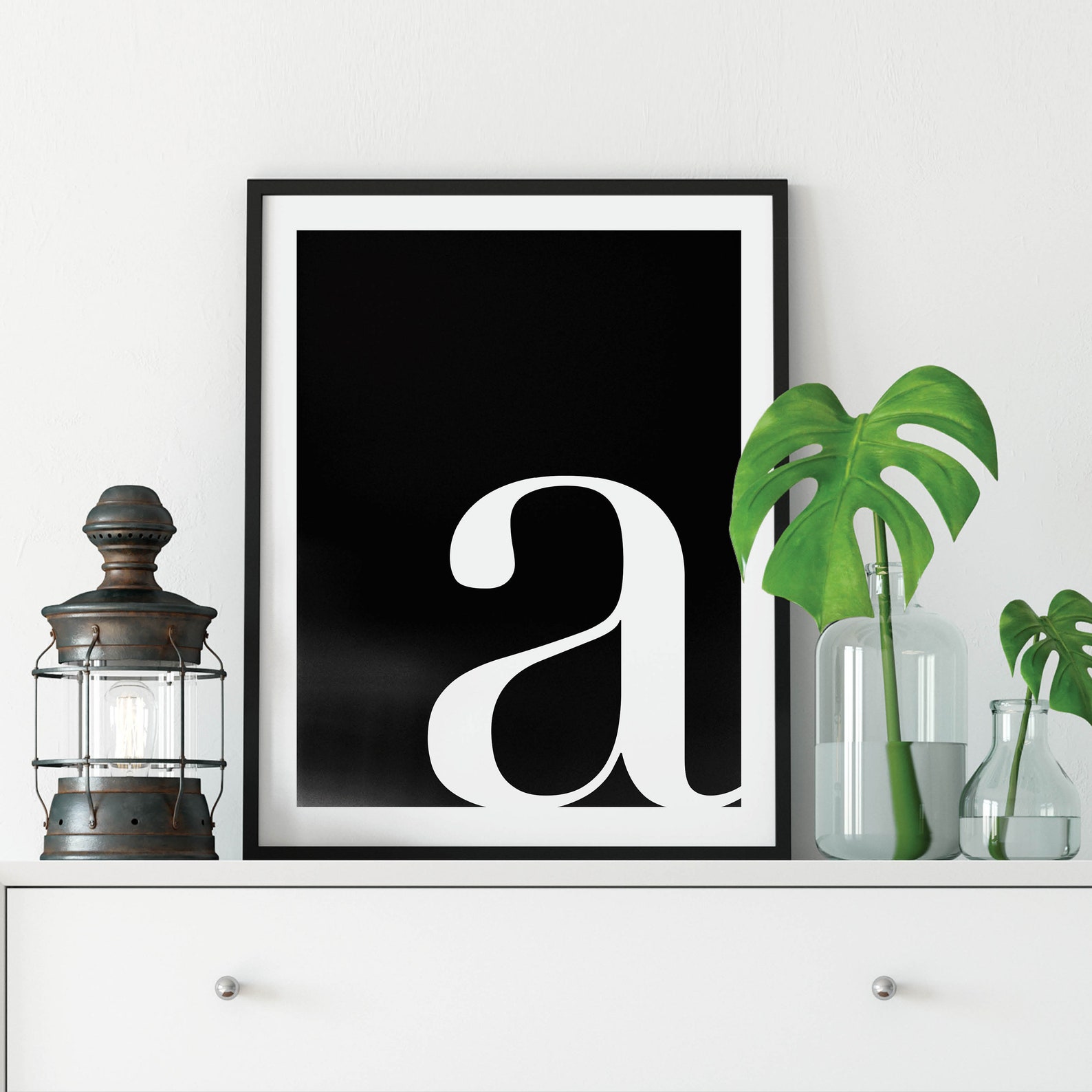 Letter A Wall Art PRINTABLE Digital Download Letter A Print - Etsy