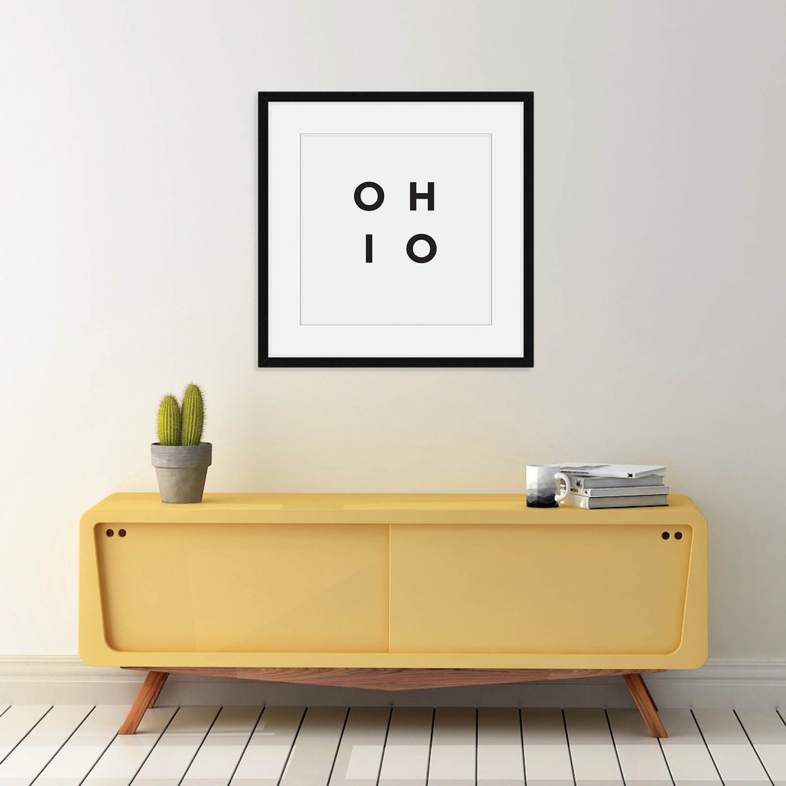 Ohio Poster PRINTABLE Ohio Wall Art Black and White | Etsy