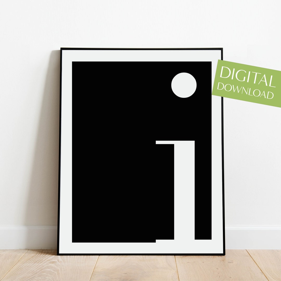 Letter I Wall Art, PRINTABLE Letter I Print, Minimalist Poster, Letter ...