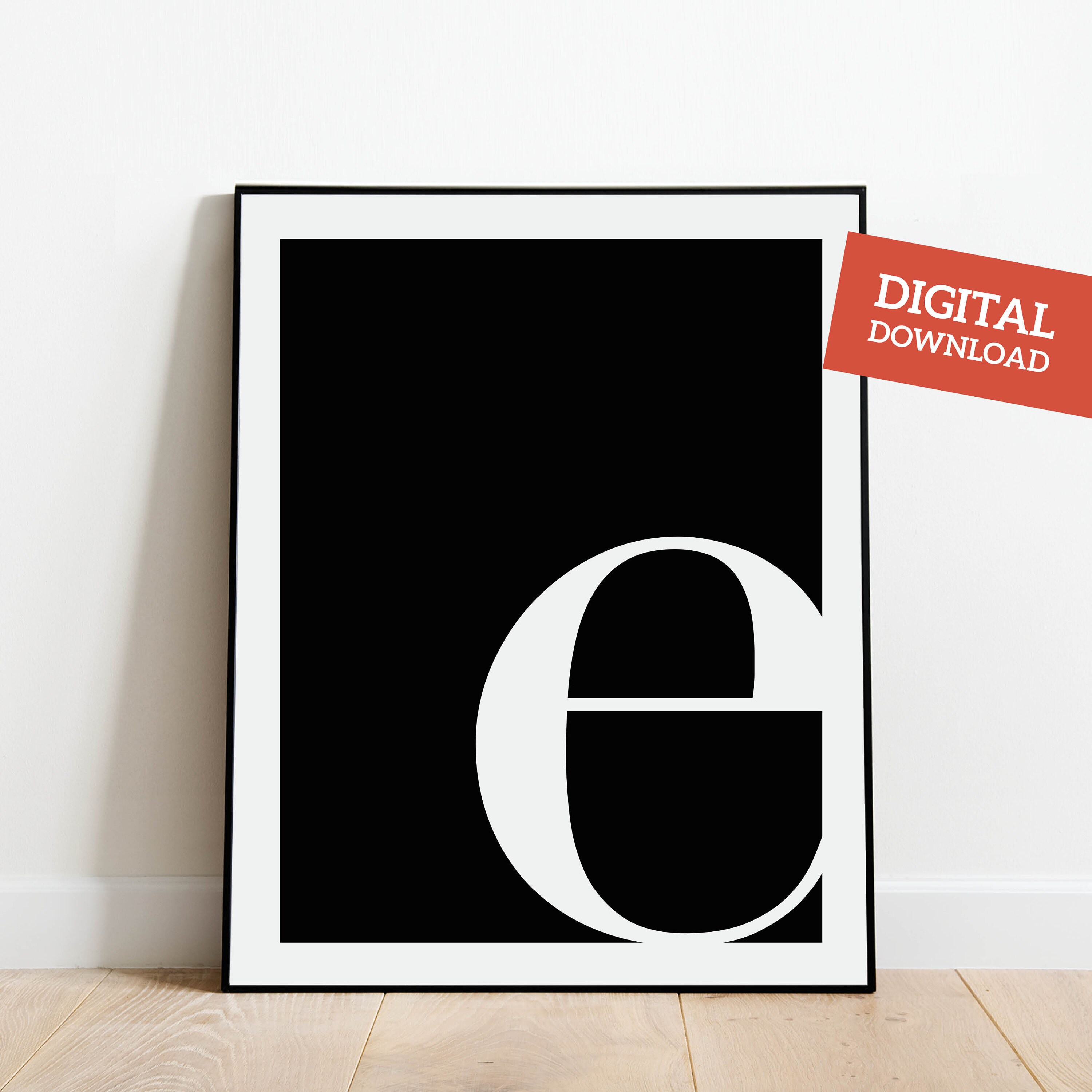 Letter E Poster PRINTABLE Letter E Print Digital Download | Etsy