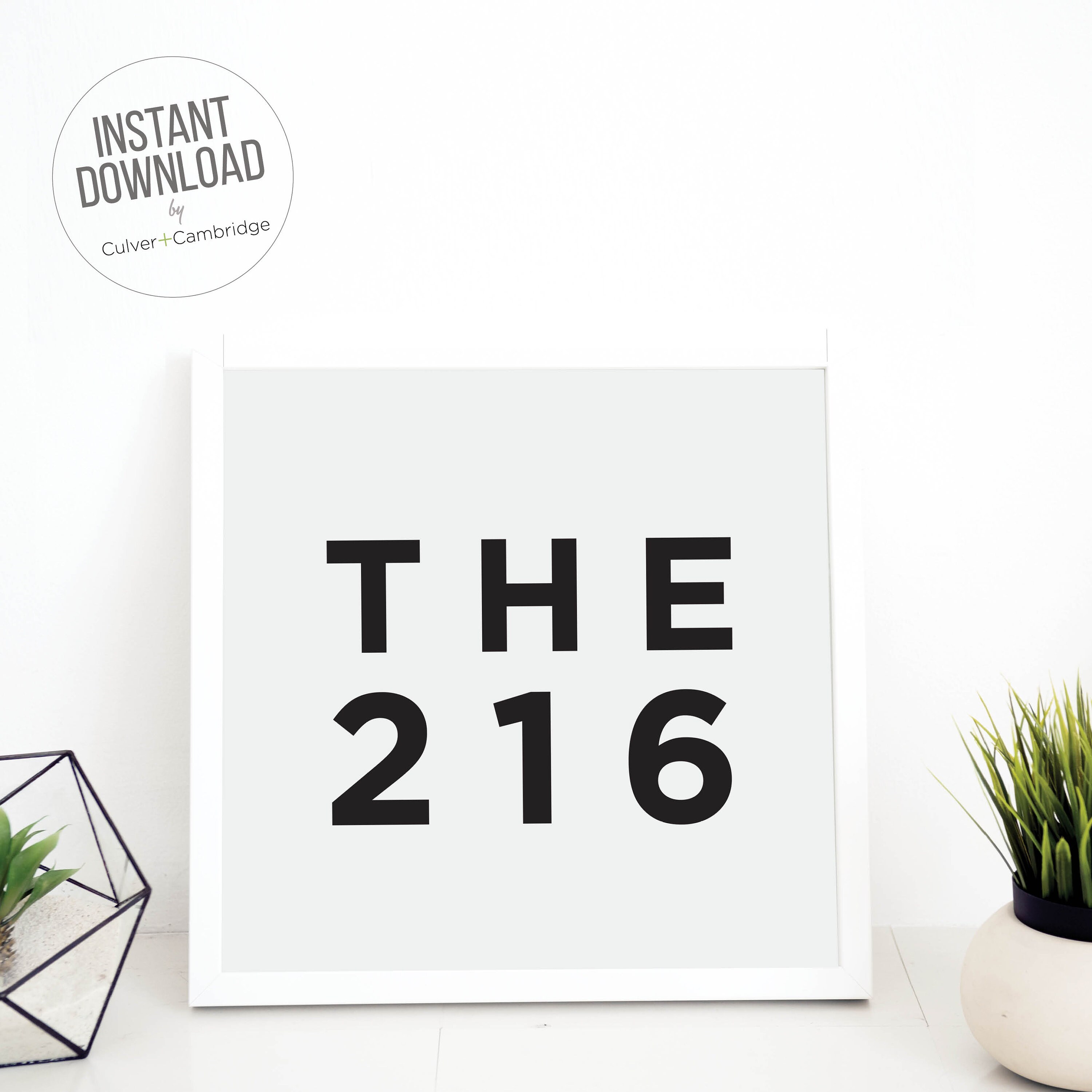 The 216 PRINTABLE Cleveland Area Code Poster Digital - Etsy UK