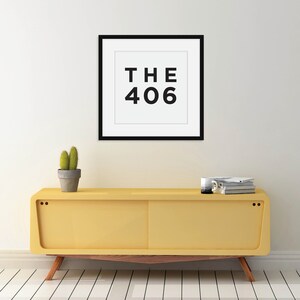 Montana Area Code, the 406, Montana Wall Art, Montana Poster, Montana ...
