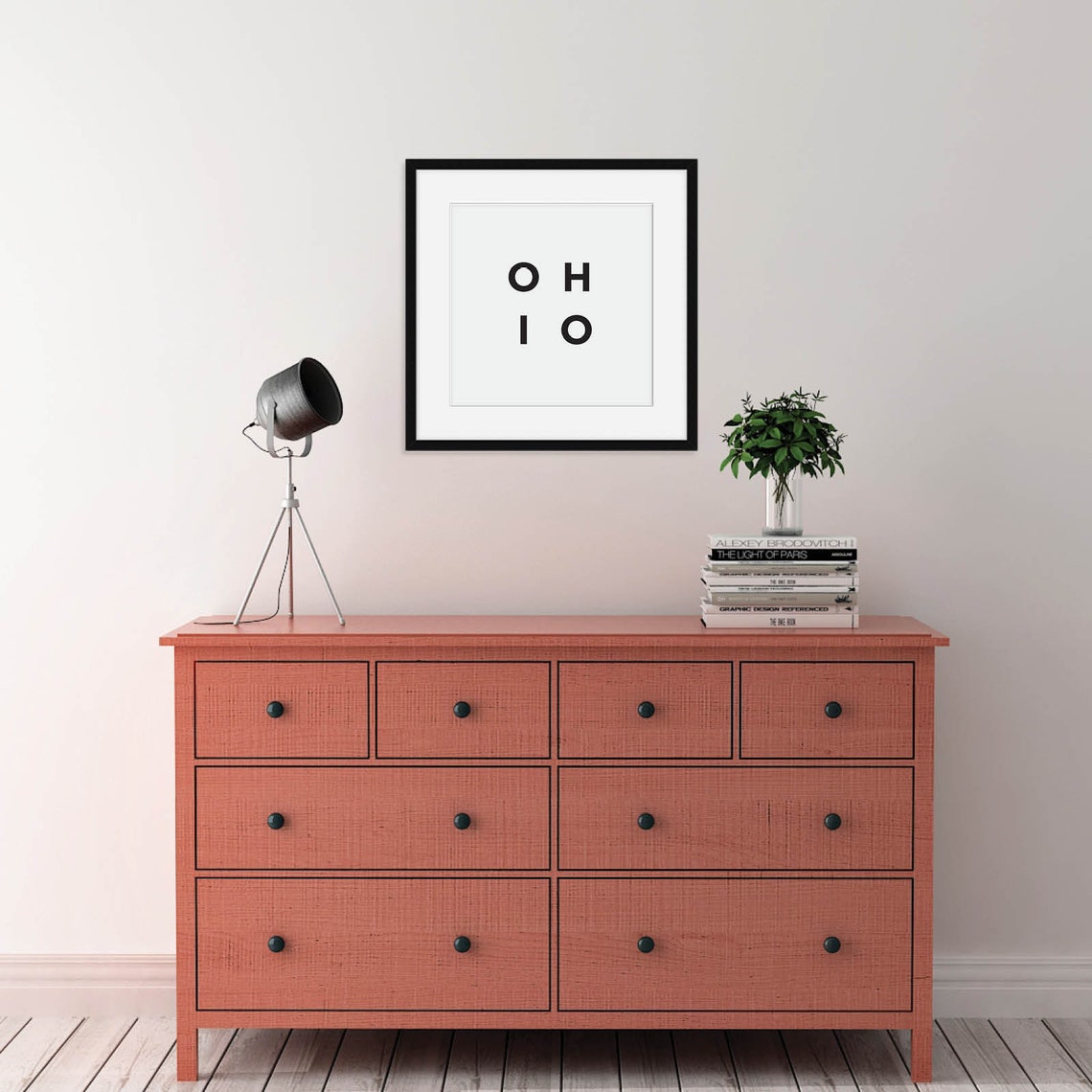 Ohio Poster PRINTABLE Ohio Wall Art Black and White - Etsy