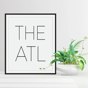 The ATL, Atlanta Print, PRINTABLE Atlanta Georgia Poster, Atlanta Wall ...