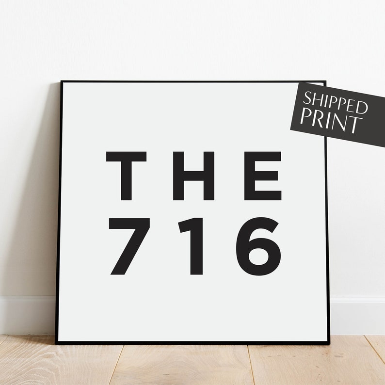 THE 716 Buffalo Poster Buffalo Area Code Buffalo New York - Etsy