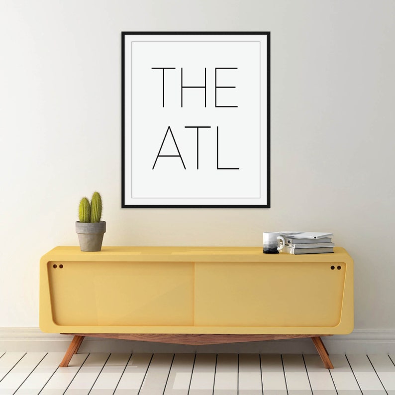 The ATL Atlanta Print PRINTABLE Atlanta Georgia Poster | Etsy