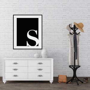 Letter S Poster, PRINTABLE Letter S Print, Digital Download, Initials ...