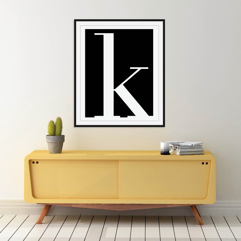 Letter K Print PRINTABLE Letter K Poster Digital Download - Etsy