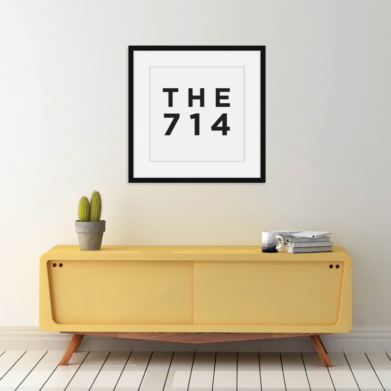 The 714 Orange County Poster Area Code Print California - Etsy