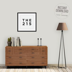 Philadelphia Art, PRINTABLE 215 Area Code, Digital Download ...