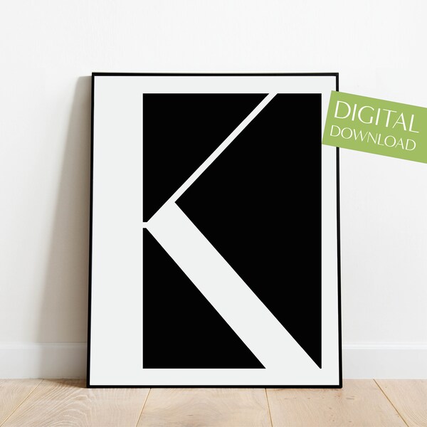 Abstract Letter Art - Etsy