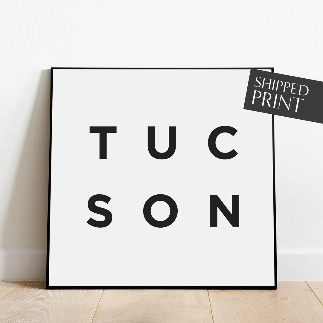 Tucson Print, Tucson Arizona Poster, Tucson Wall Art, Minimalist City ...