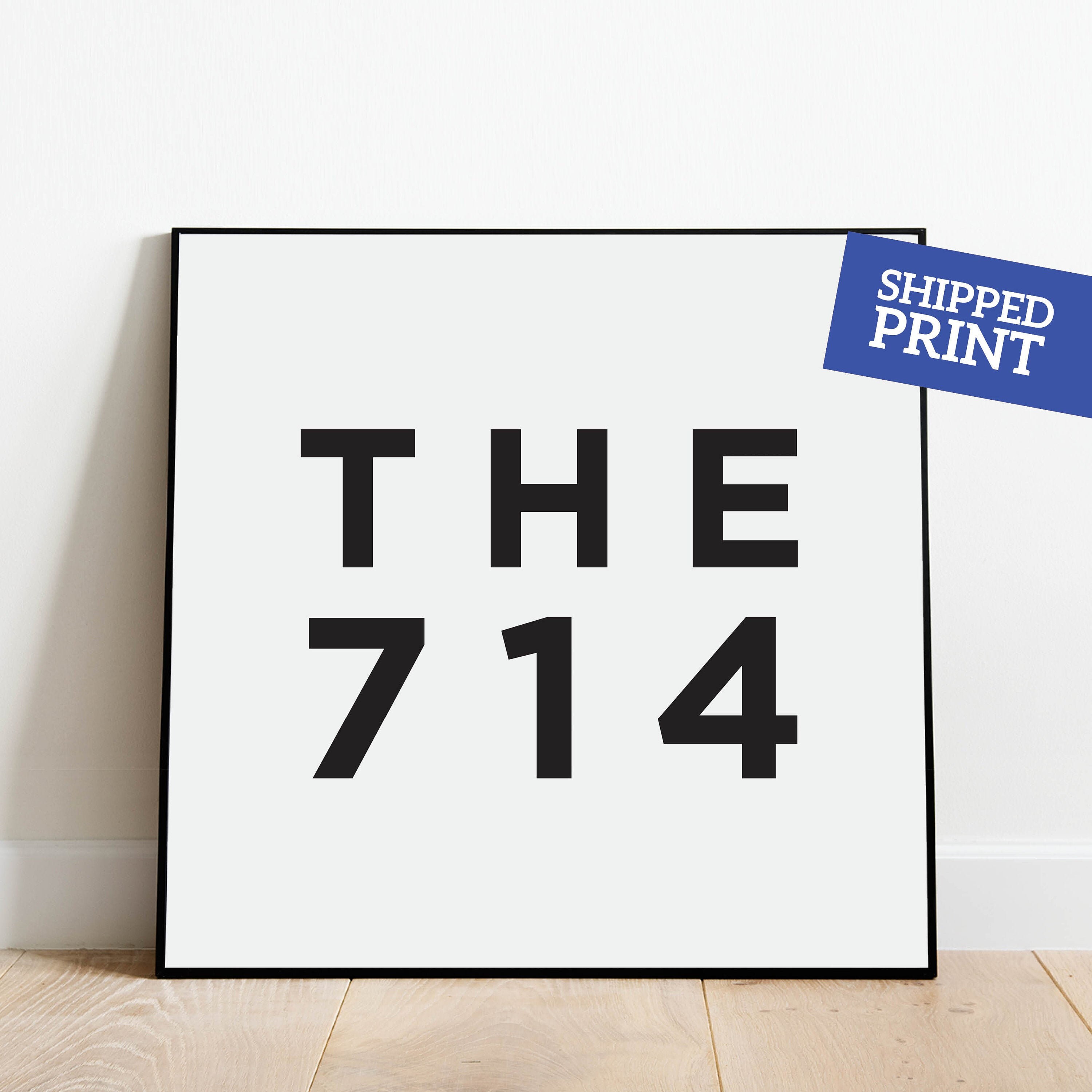 The 714 Orange County Poster Area Code Print California | Etsy