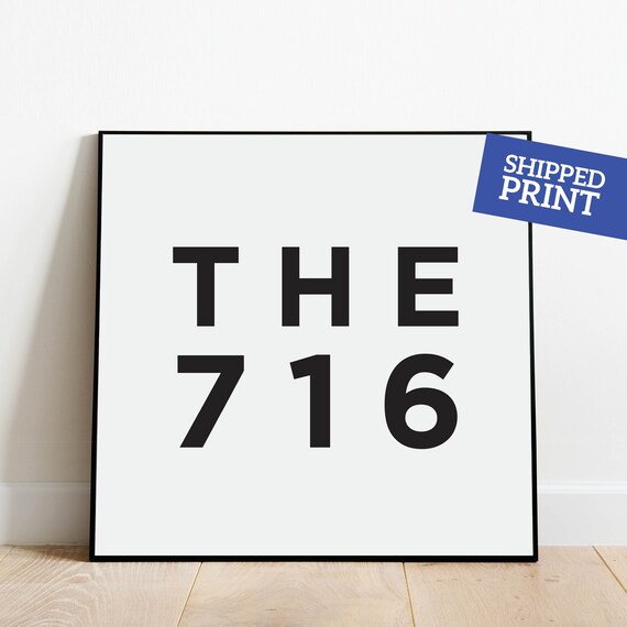 THE 716 Buffalo Poster Buffalo Area Code Buffalo New York | Etsy