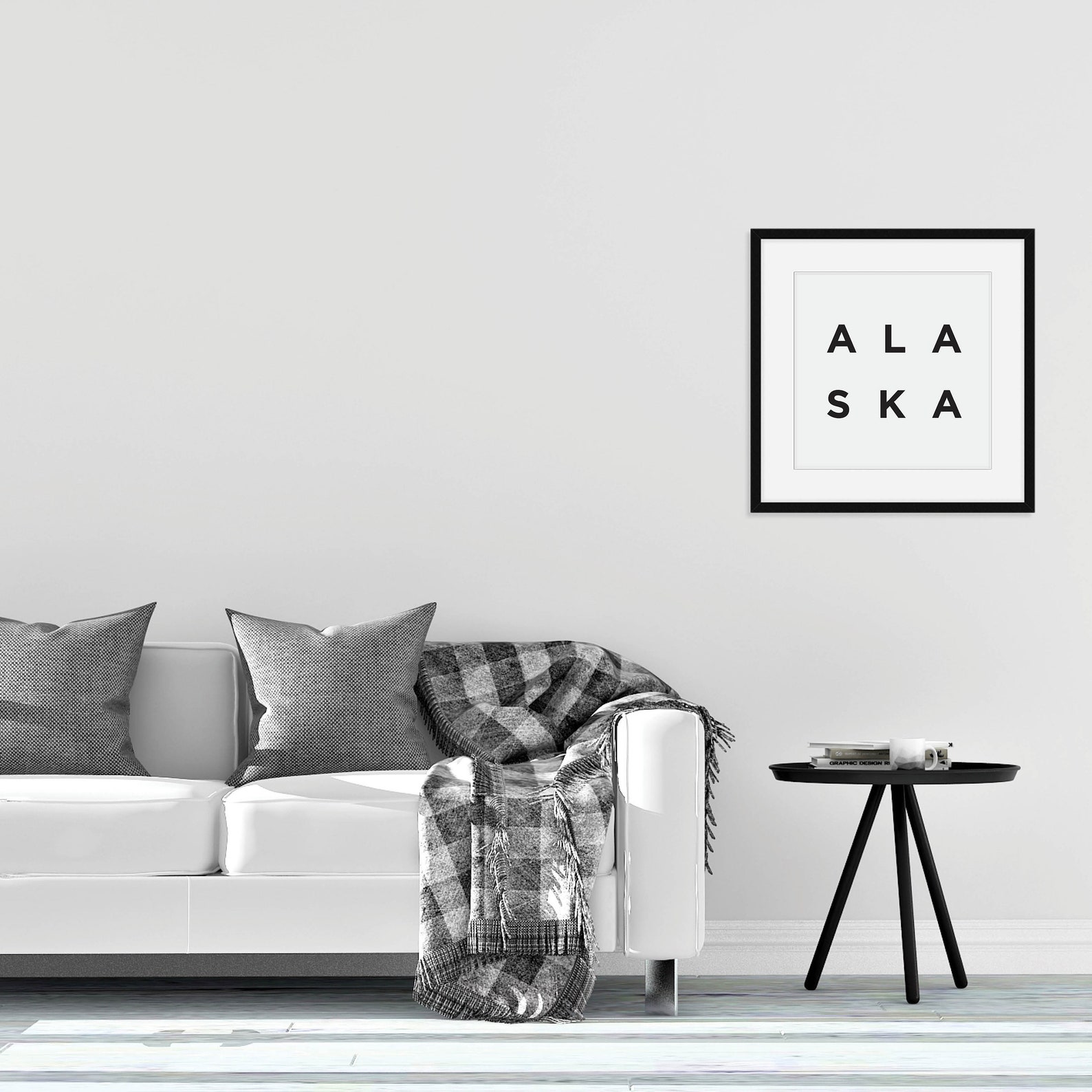 Alaska Art Alaska Wall Art Anchorage Alaska Minimalist | Etsy