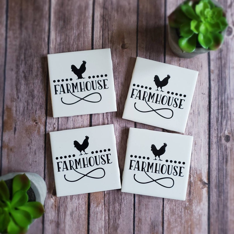 Farmhouse Coasters - Etsy