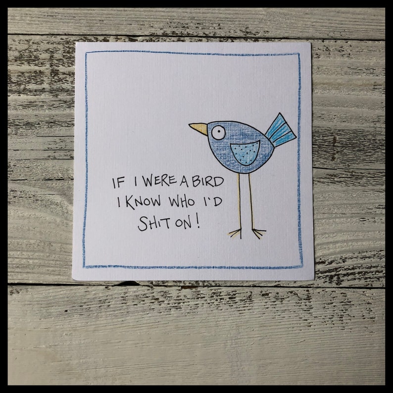 Bird Shit Greeting Card | Etsy