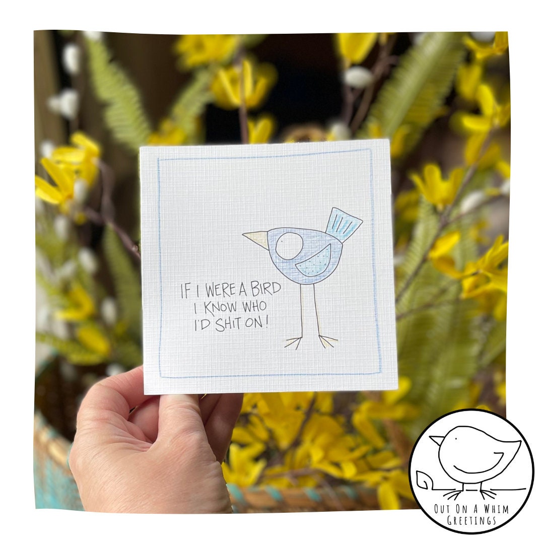 Bird Shit Greeting Card - Etsy