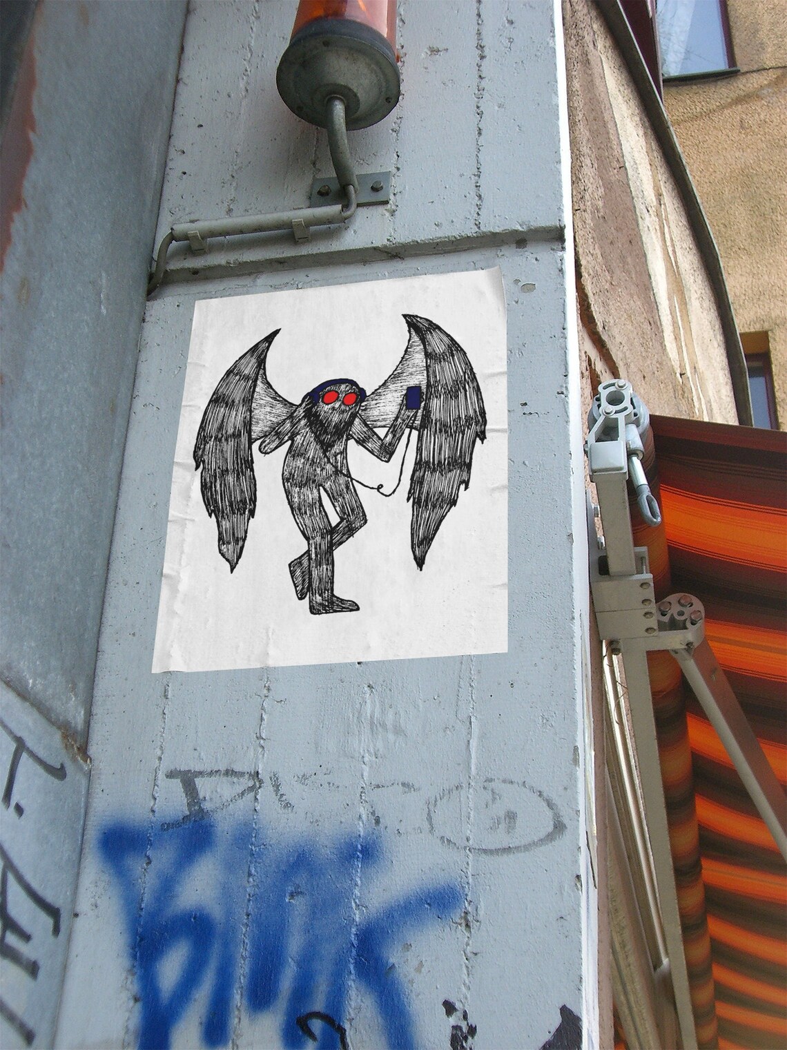 Funny Mothman Poster Mothman Mothman Wearing Headphones - Etsy