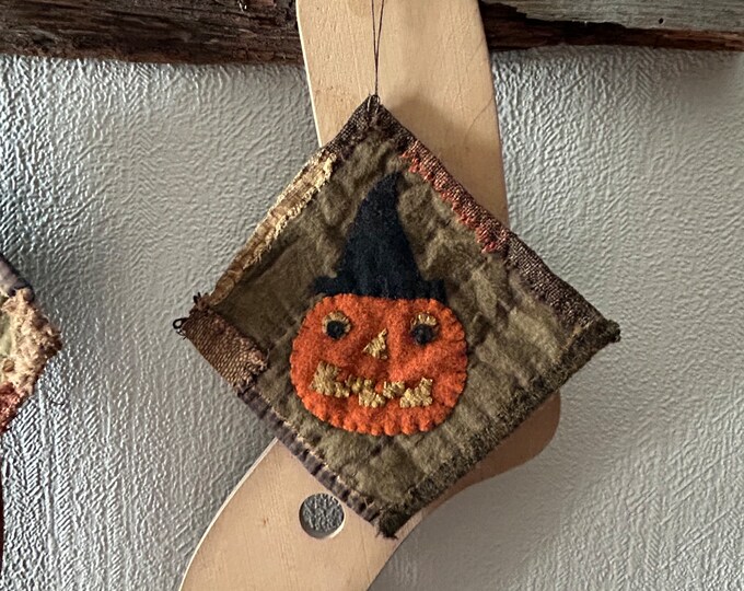 Primitive Pumpkin Mat/hanging Ornament - Etsy