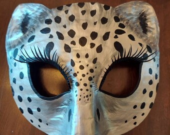 Snow Leopard Animal Mask - Etsy