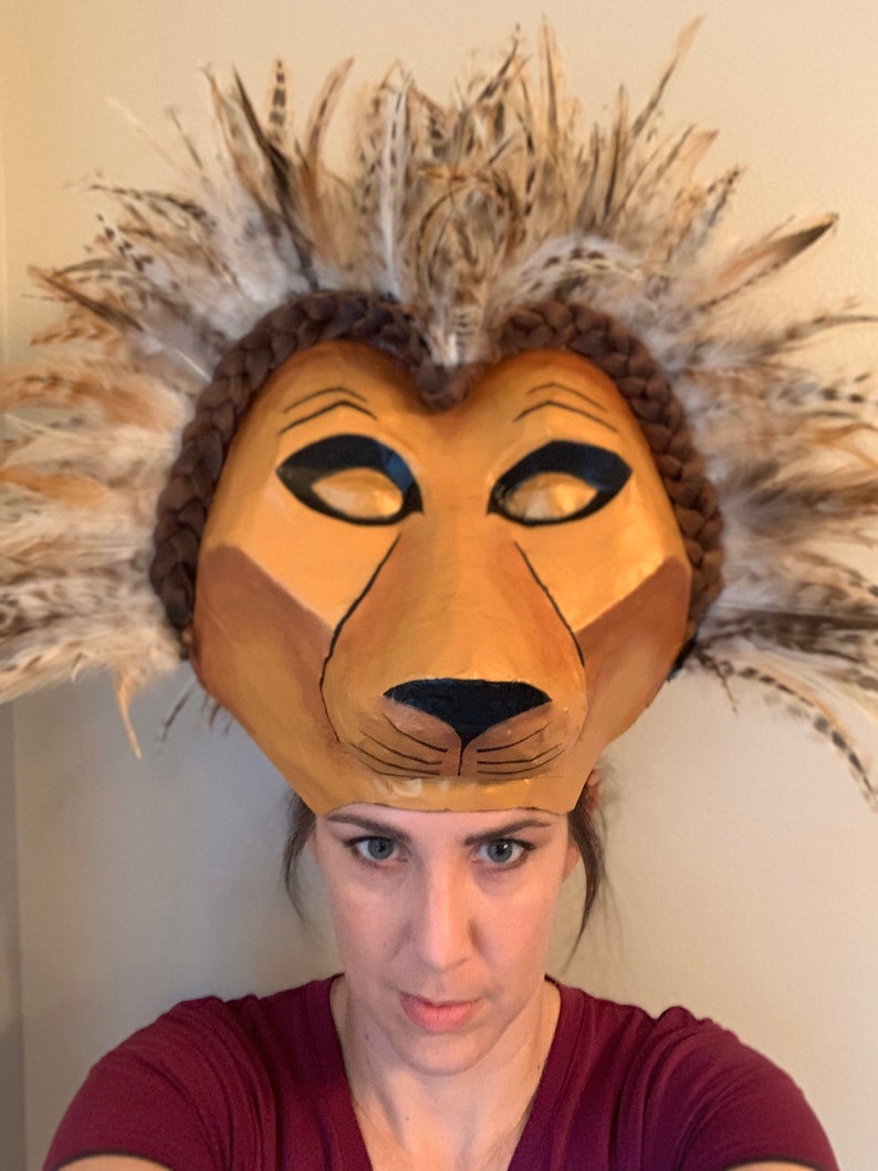 Simba headdress Lion king headdress Simba mask Mufasa mask | Etsy