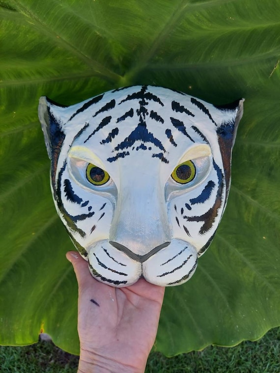 White Tiger Headdress Tiger Mask | Etsy